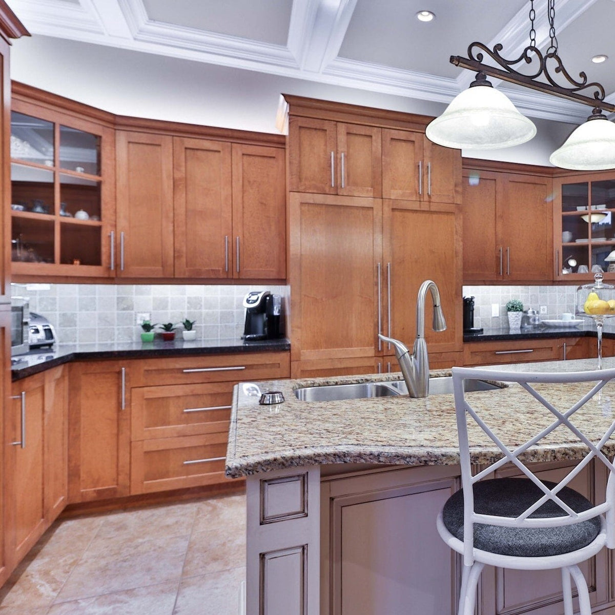 Shaker Cabinet Doors | 6-Panel Glass Design | Square Panels - Cabinet ...